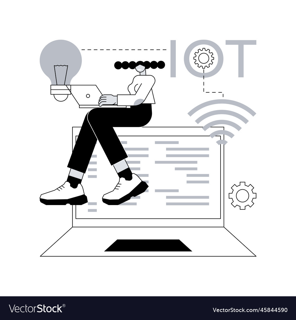 Iot Development Abstract Concept Royalty Free Vector Image