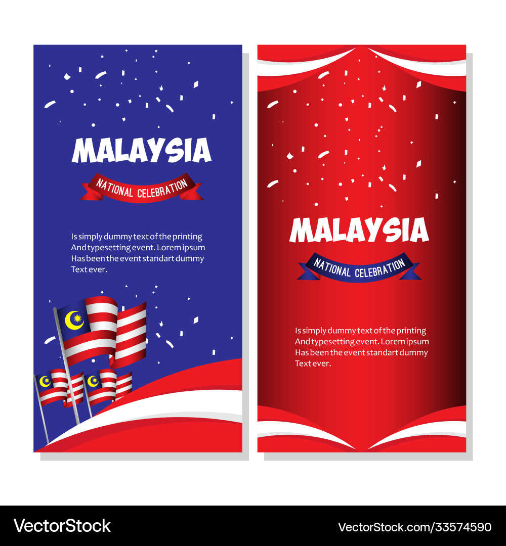 Malaysia national celebration poster template Vector Image