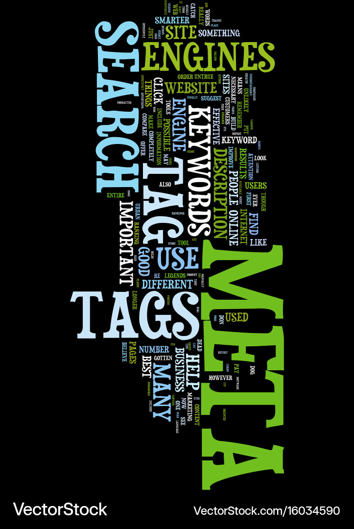 Meta tag you re it how to use meta tags Royalty Free Vector