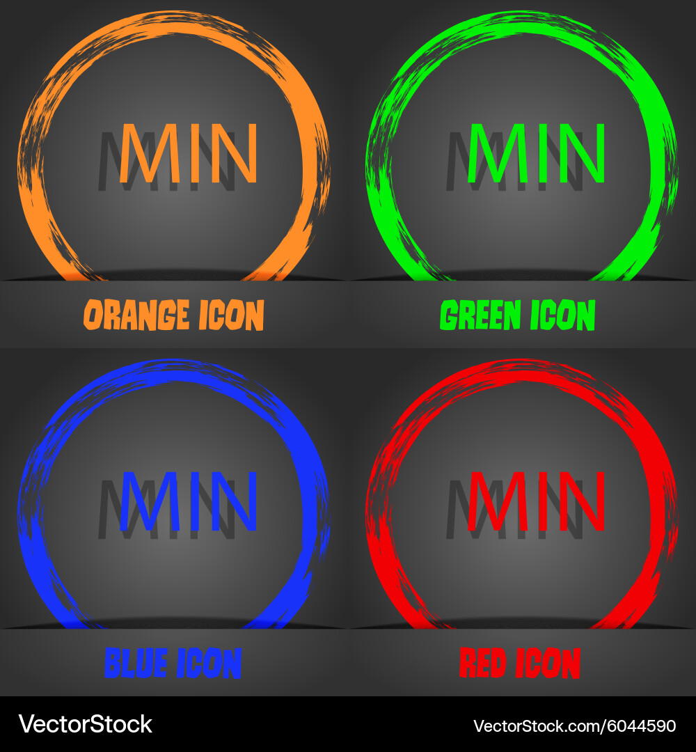 Minimum sign icon fashionable modern style Vector Image