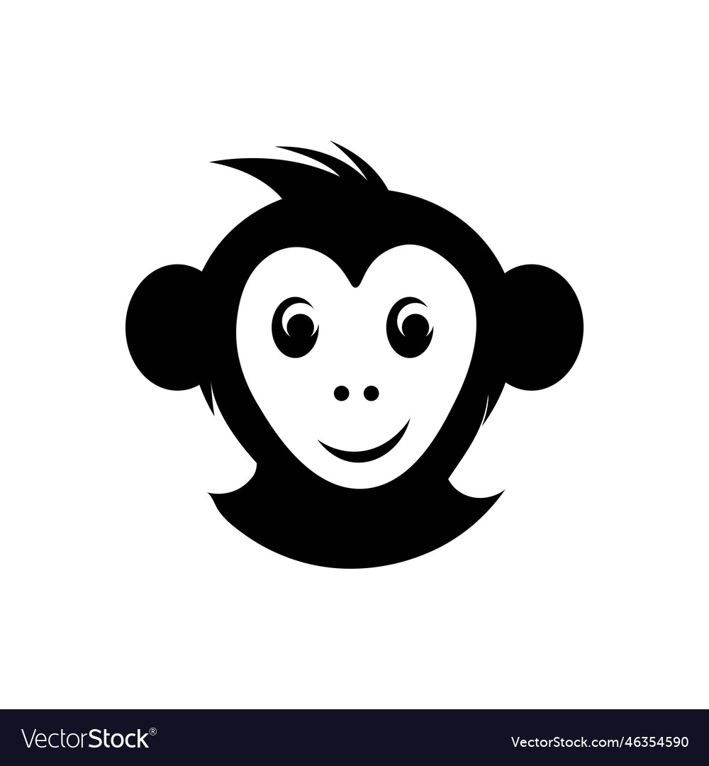Monkey icon logo free image Royalty Free Vector Image