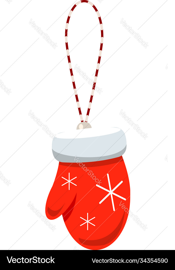 Santa mitten icon cartoon style Royalty Free Vector Image