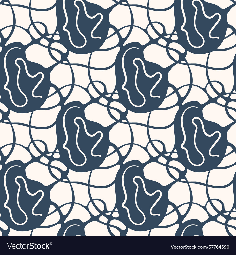 Seamless pattern with a simple abstract drawing Vector Image