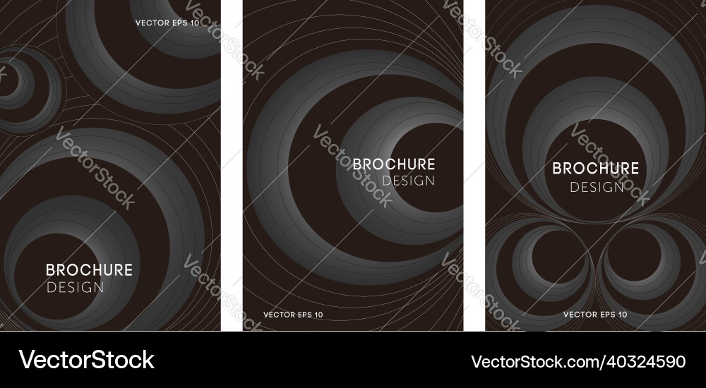 Set of abstract posters with geometric circles Vector Image