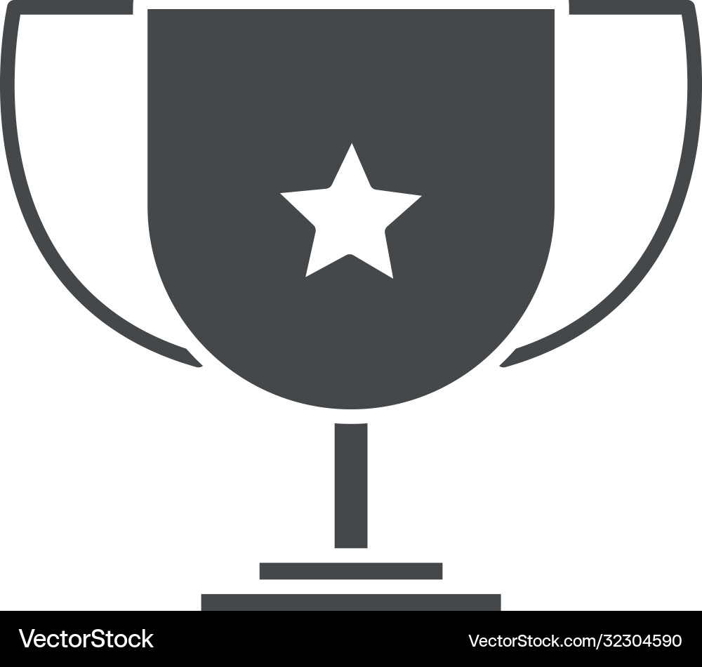 Trophy award success competition line style icon Vector Image