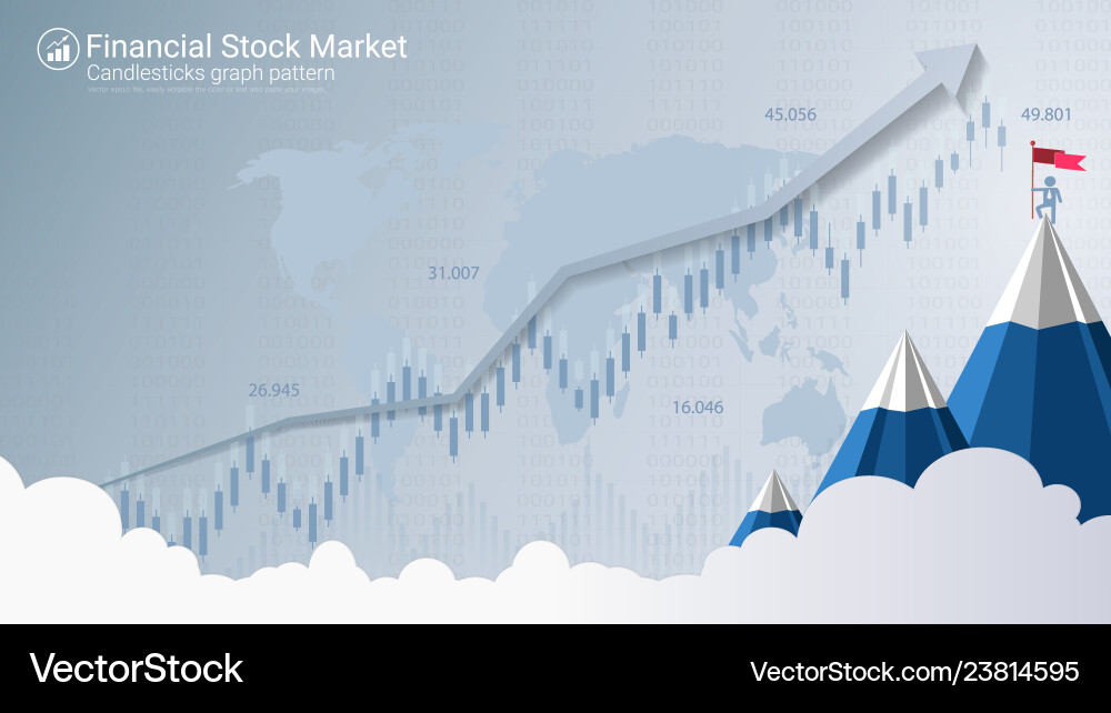 Candlestick patterns is a style of financial Vector Image