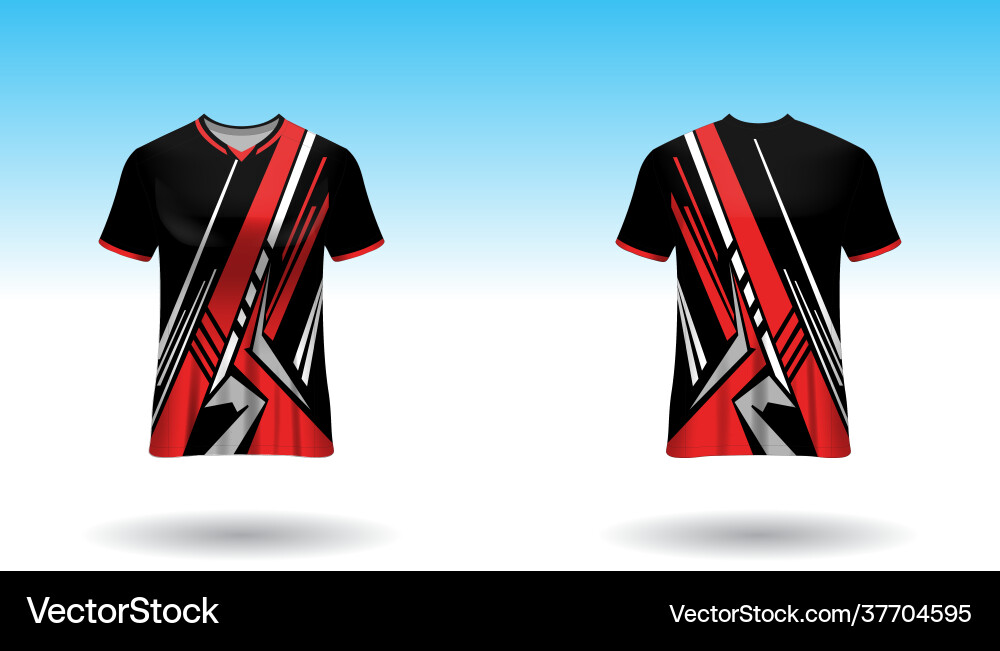 Club shirt design uniform front and back v Vector Image