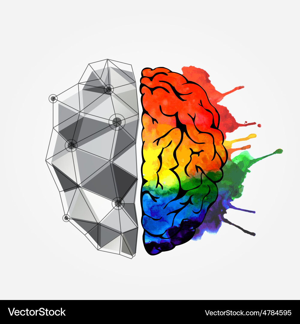 Concept of the human brain Royalty Free Vector Image