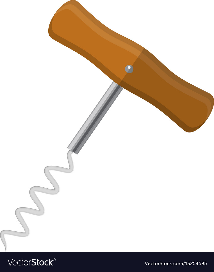 Corkscrew flat icon Royalty Free Vector Image - VectorStock