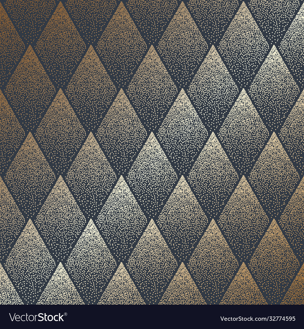 Halftone dots diamond pattern design Royalty Free Vector