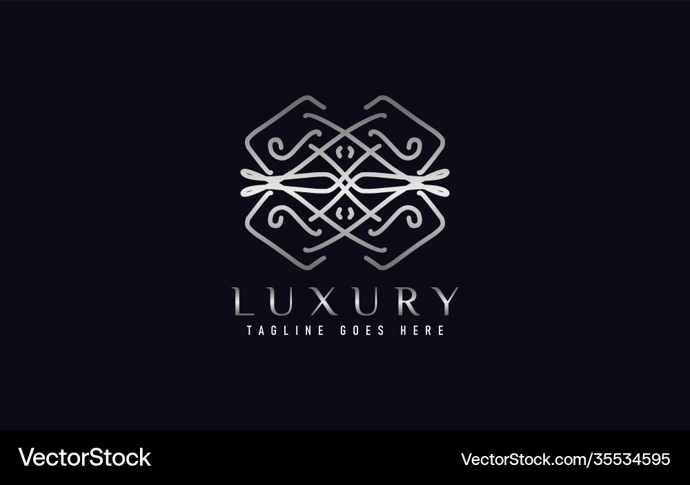 Luxury logo design elegant symbol with geometric Vector Image