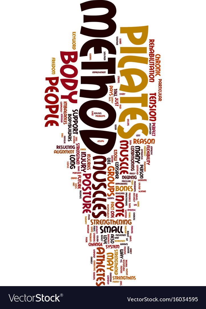 Method pilates text background word cloud concept Vector Image