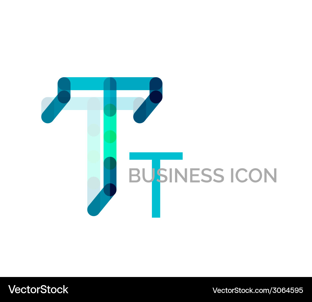 Minimal t font or letter logo design Royalty Free Vector