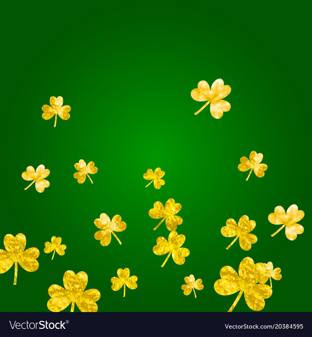 Shamrock background for saint patricks day Vector Image