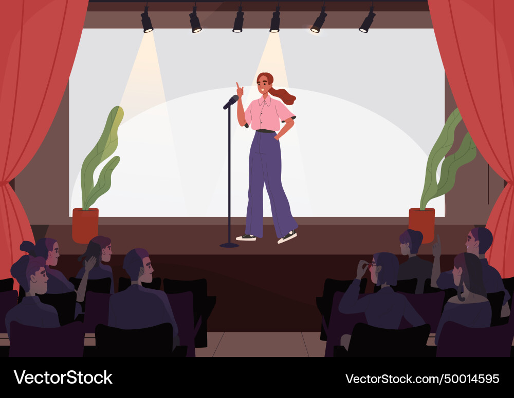 Stand up woman Royalty Free Vector Image - VectorStock