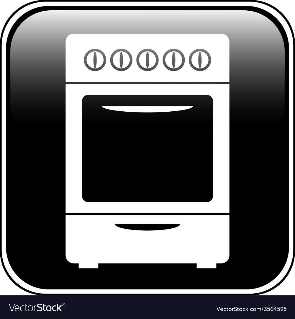 Stove button Royalty Free Vector Image - VectorStock