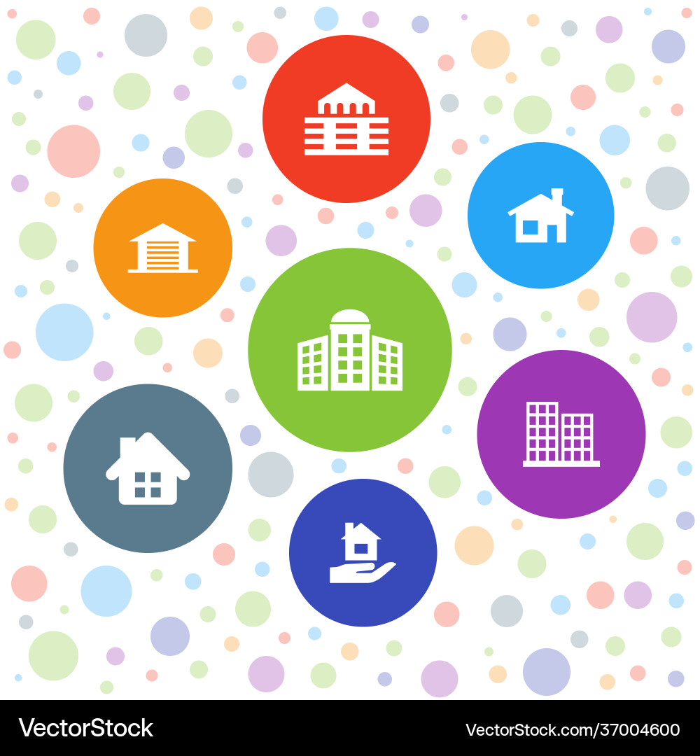 7 estate icons Royalty Free Vector Image - VectorStock