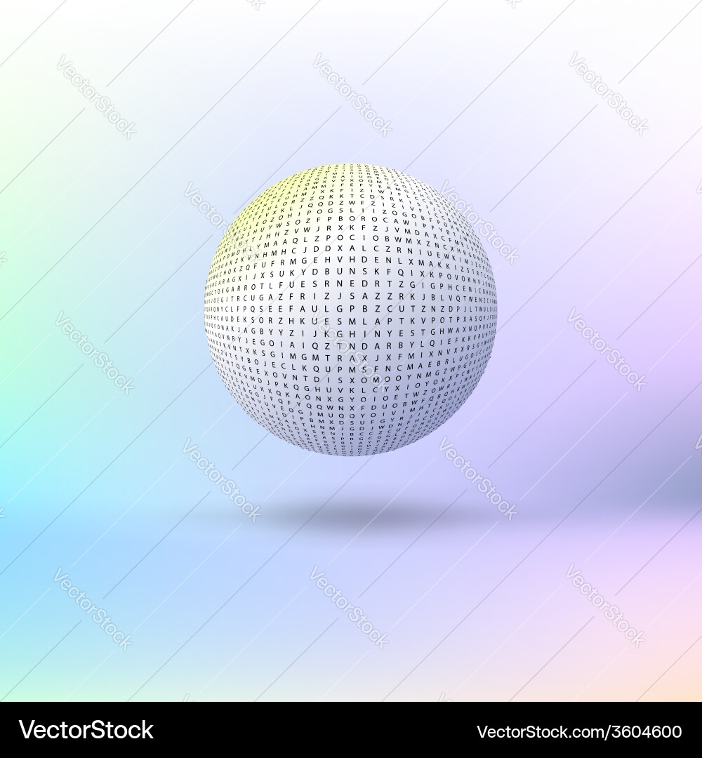 Ball of letters Royalty Free Vector Image - VectorStock