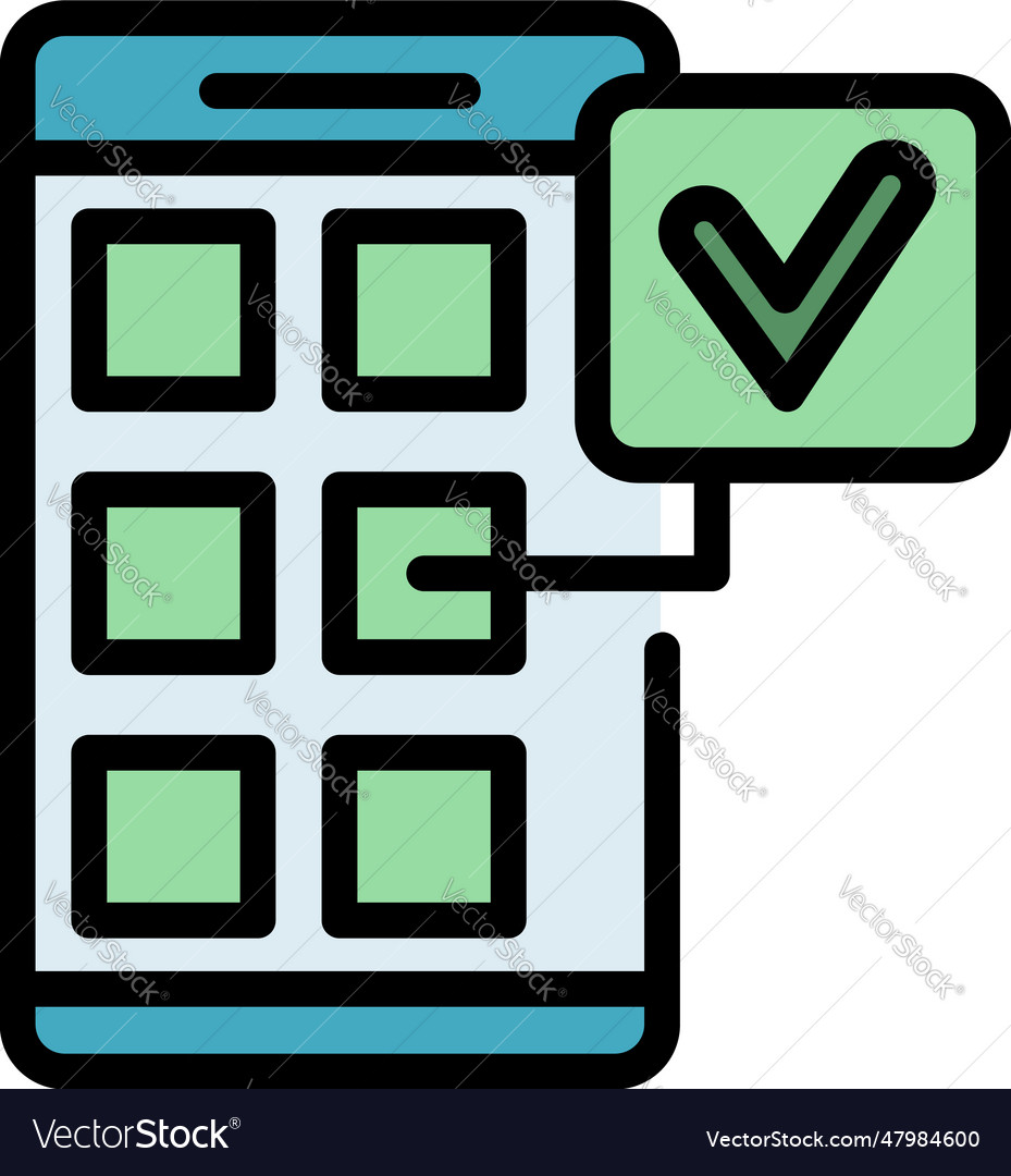 Code Step Phone Icon Flat Royalty Free Vector Image 