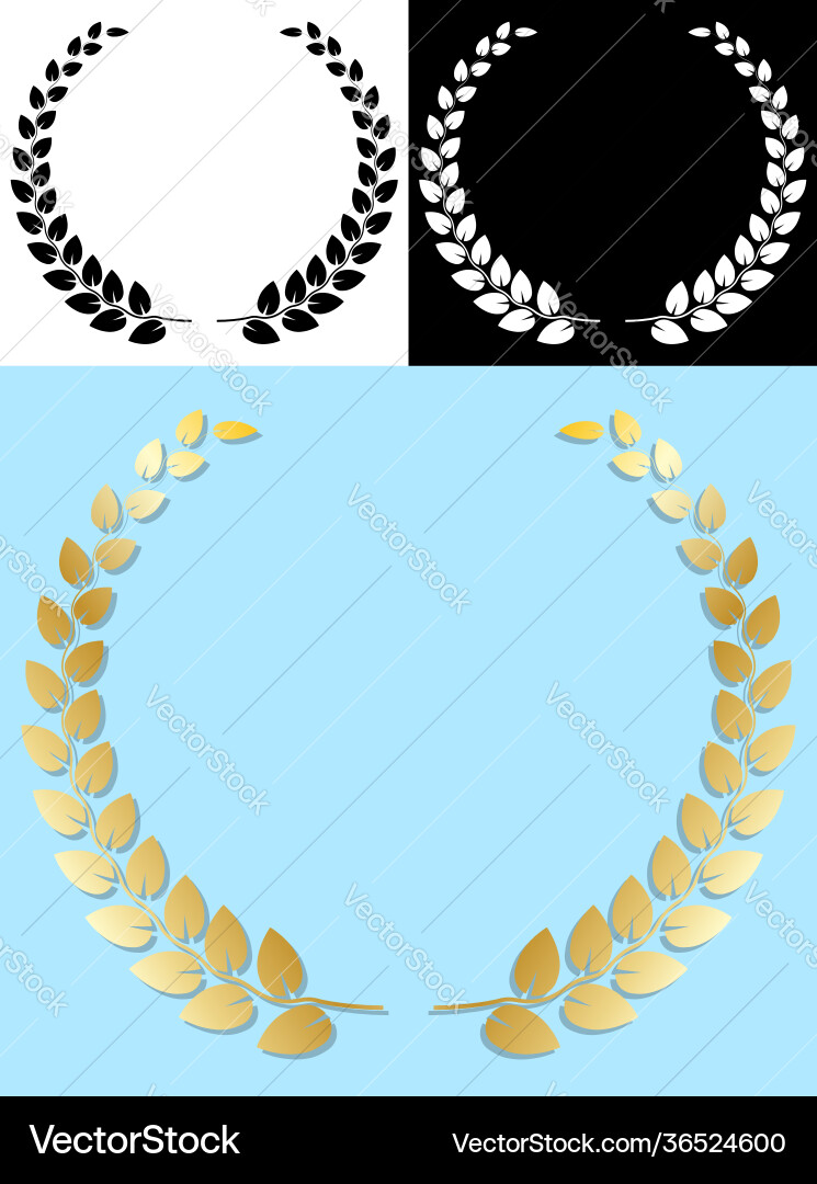 Laurel wreath award winner competition Royalty Free Vector