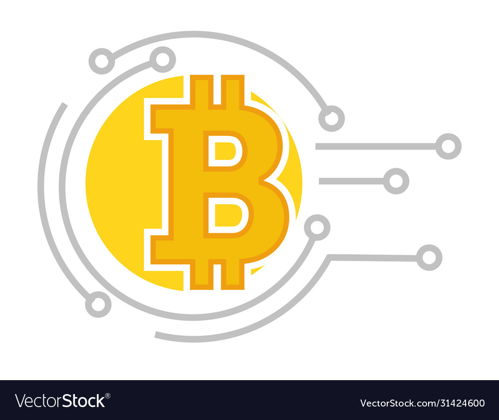 Virtual system for payment and investment bitcoin Vector Image