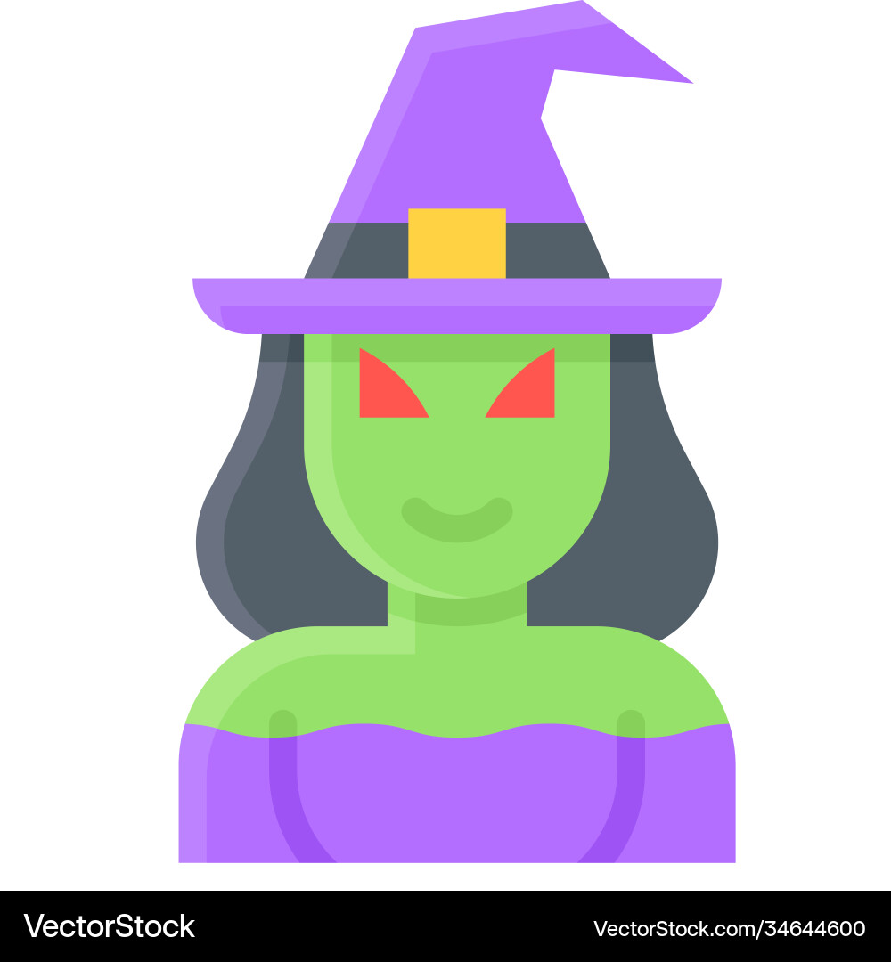 Witch costume icon halloween party Royalty Free Vector Image