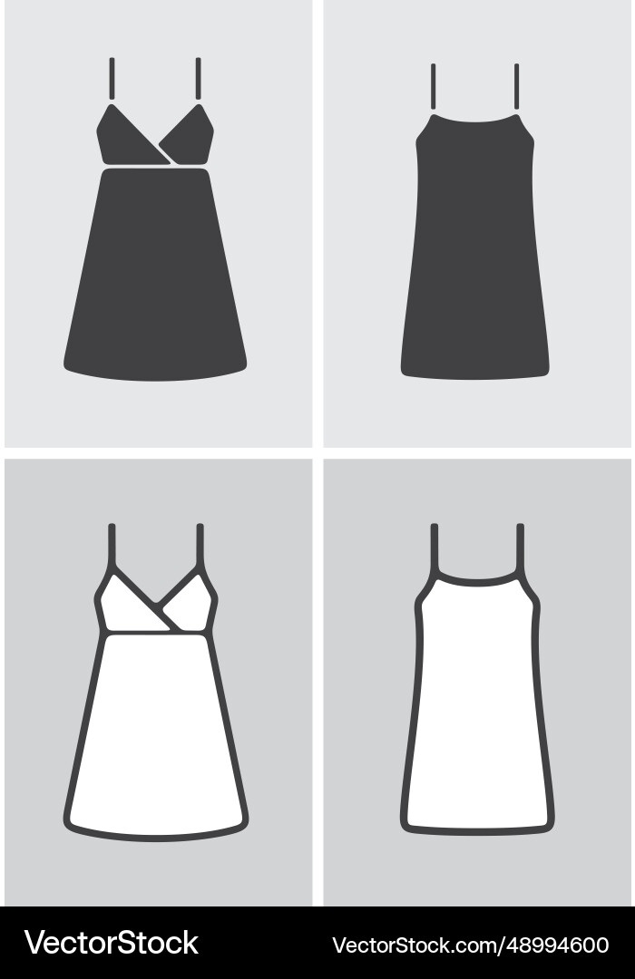Womens strap mini dress icon Royalty Free Vector Image