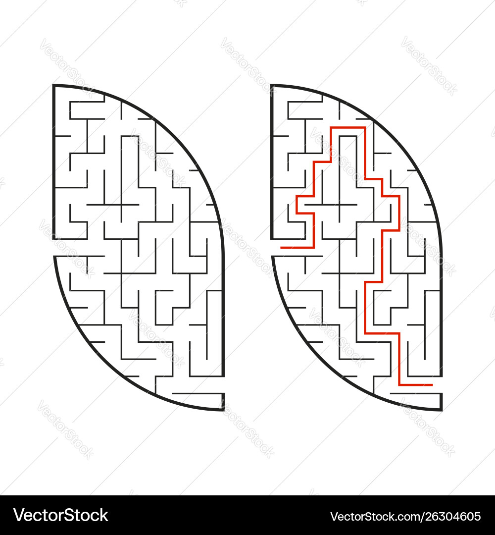 Abstract labyrinth game for kids puzzle Royalty Free Vector