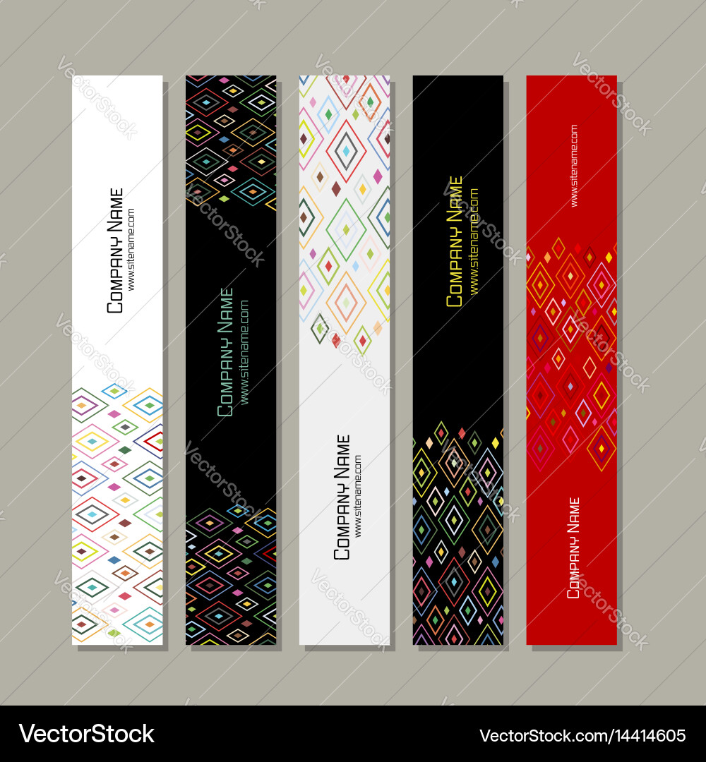 Banners set abstract geometric design Royalty Free Vector