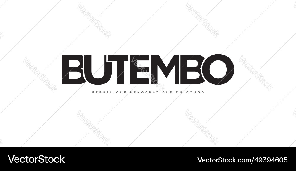 Butembo in the congo emblem design features Vector Image