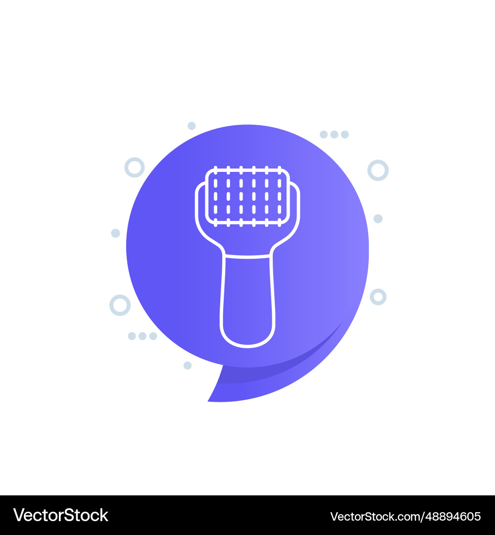 Dermaroller icon skin microneedling procedure Vector Image