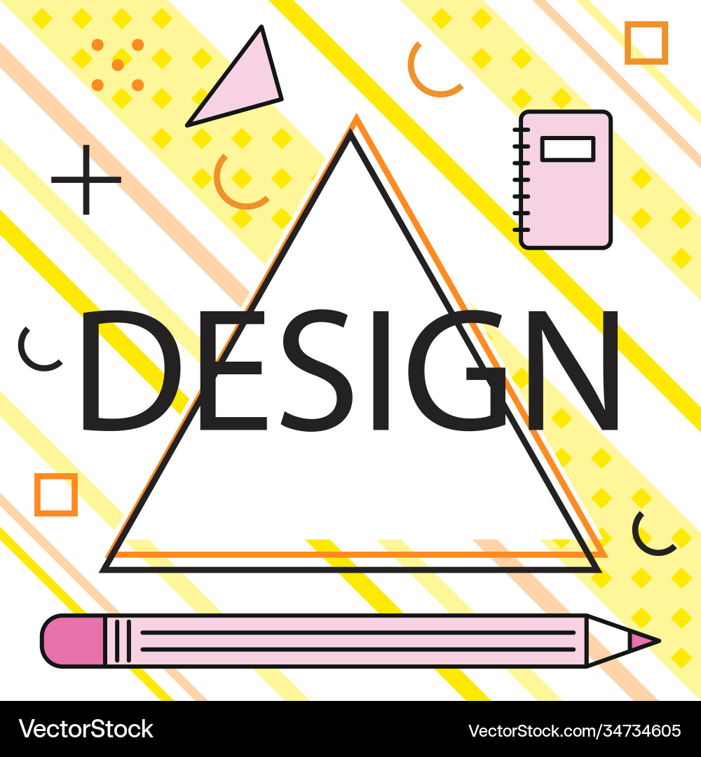 Design lettering and infographic element on white Vector Image