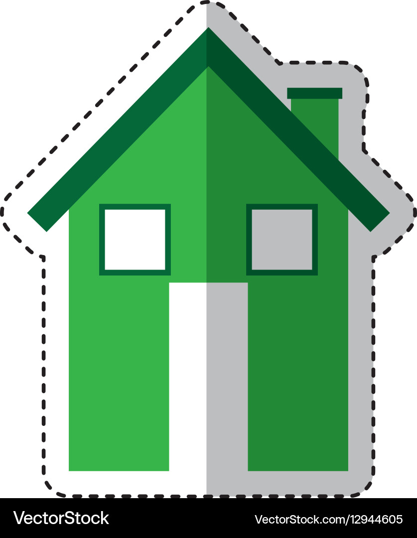 House exterior isolated icon Royalty Free Vector Image