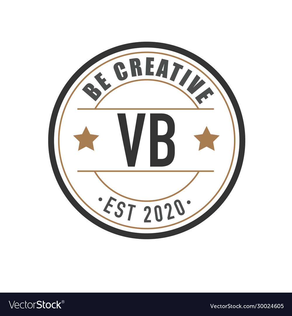 Initial letter vb elegance logo design template Vector Image