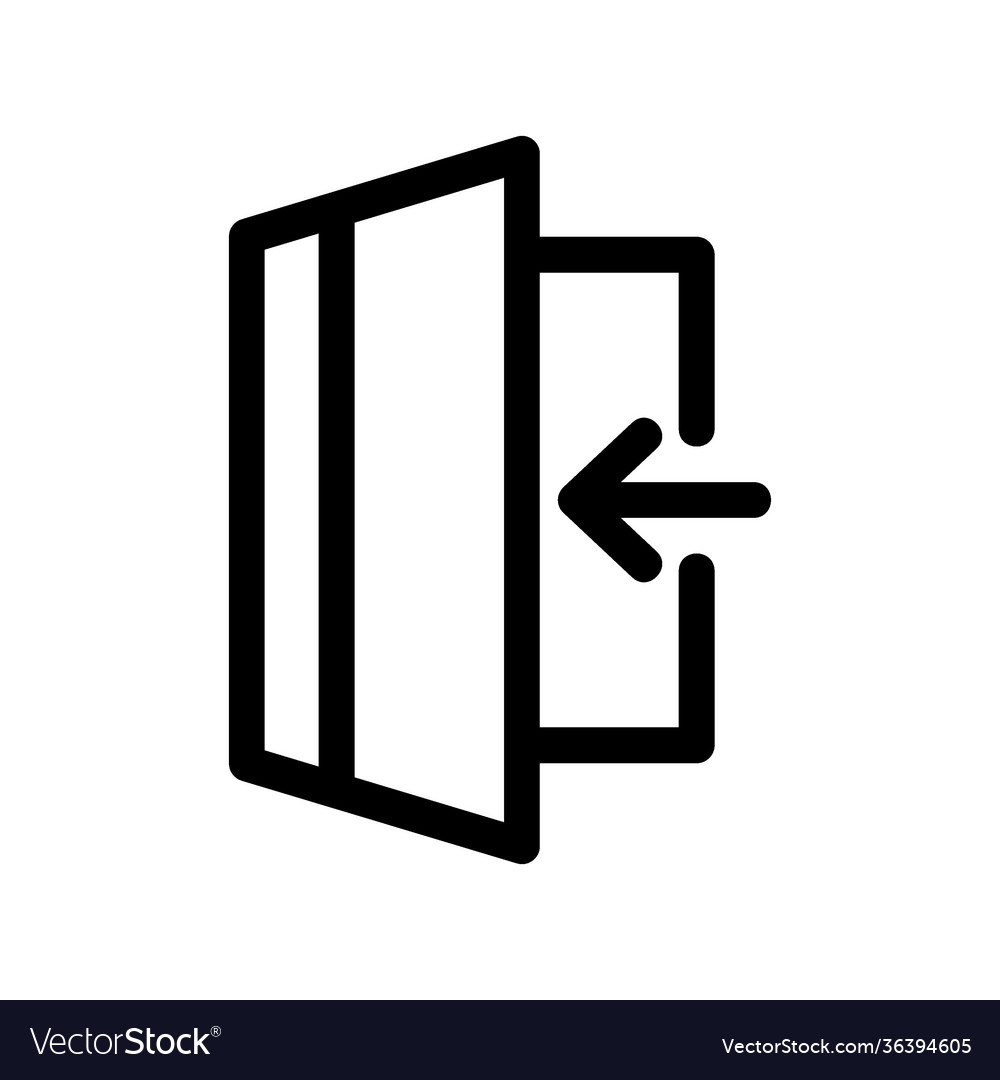 Open door icon or logo isolated sign symbol Vector Image