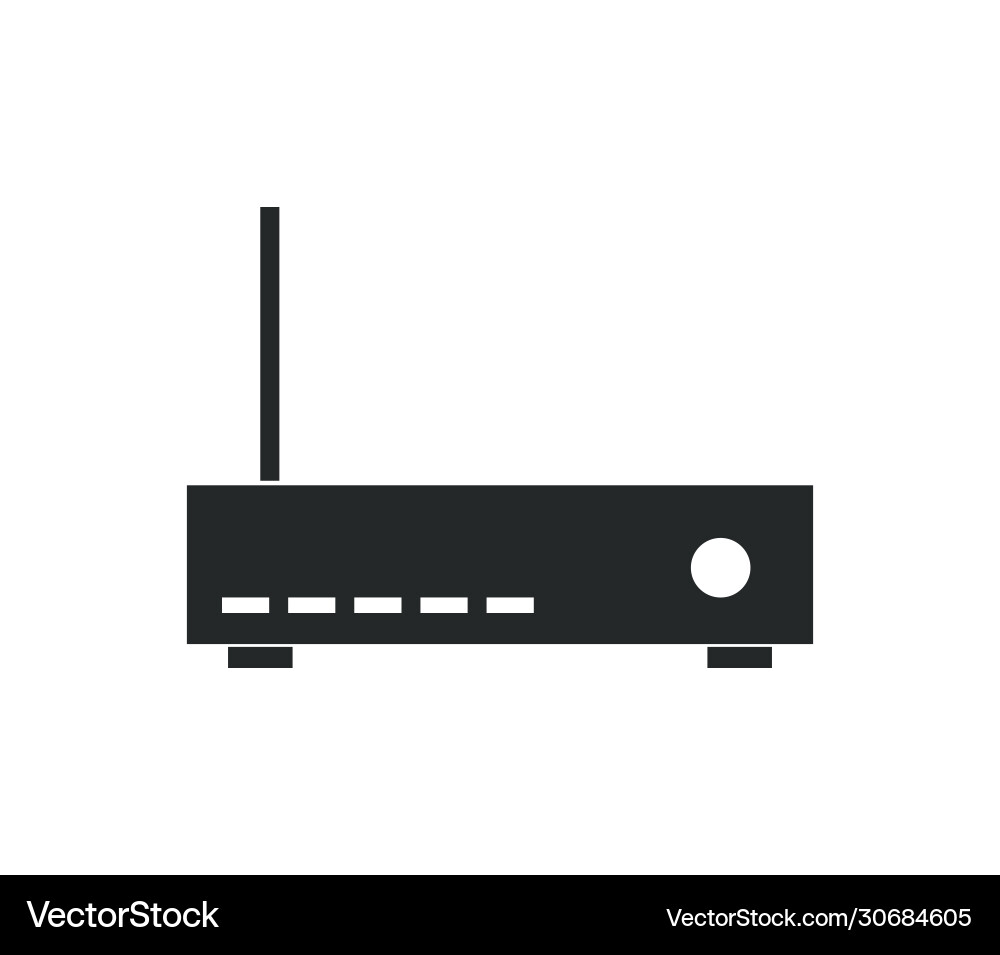 Router icon in on white background Royalty Free Vector Image