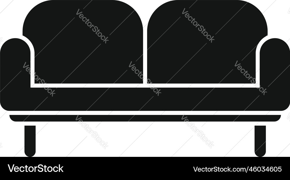 Soft sofa icon simple interior furniture Vector Image