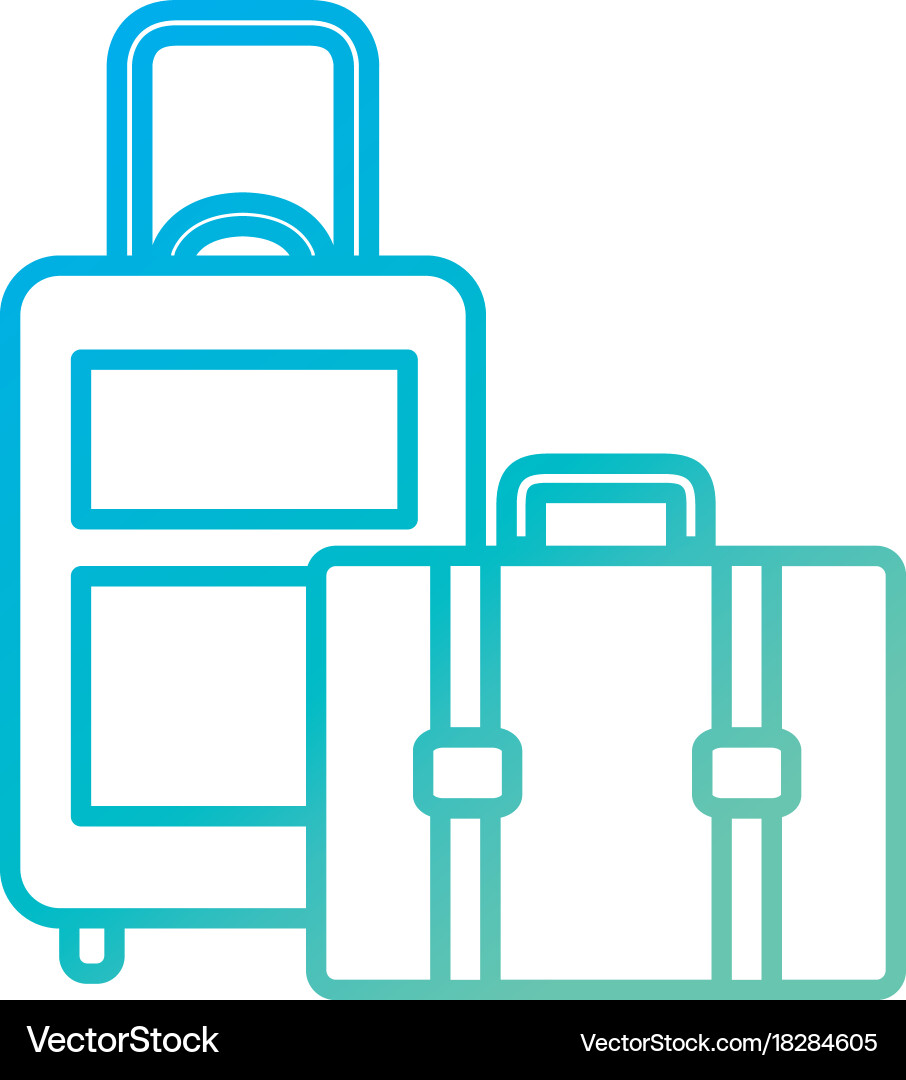Suitcase travel isolated icon Royalty Free Vector Image
