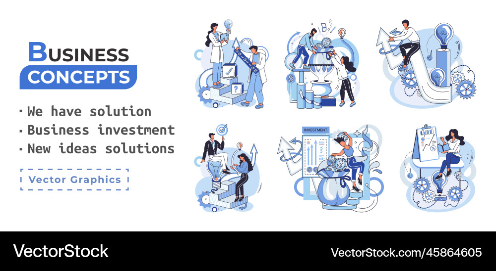 We have solution business investment new ideas Vector Image