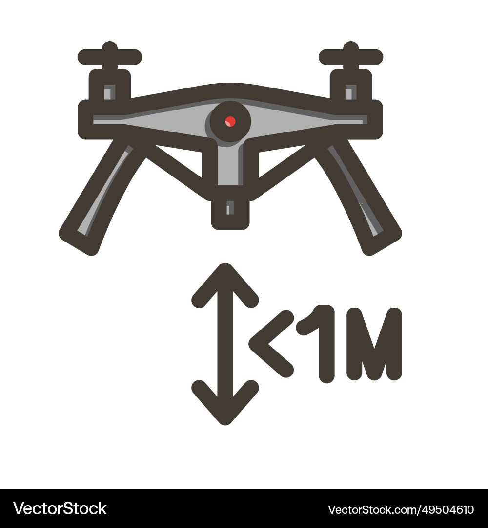 Altitude thick line filled colors icon Royalty Free Vector