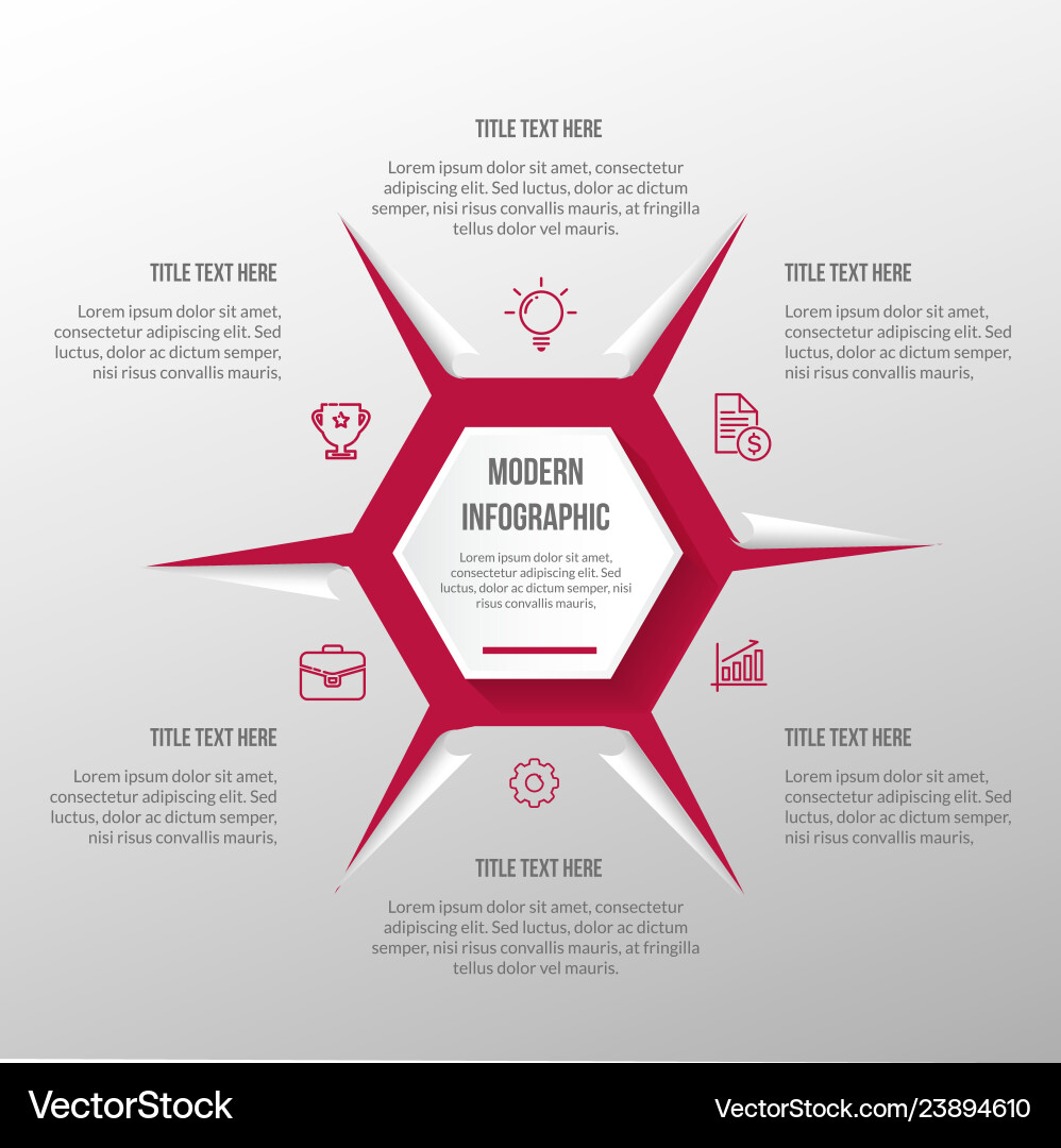Color modern infographic with paper Royalty Free Vector