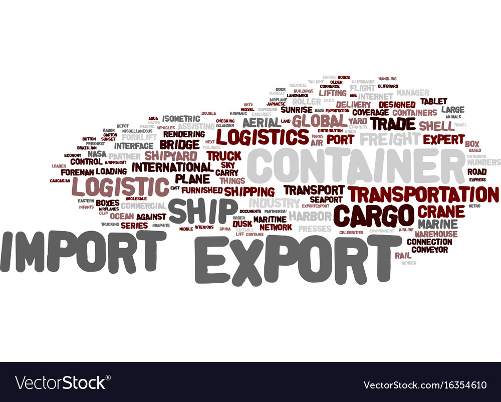 Export word cloud concept Royalty Free Vector Image