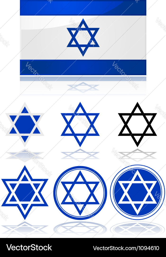 Flag of israel Royalty Free Vector Image - VectorStock