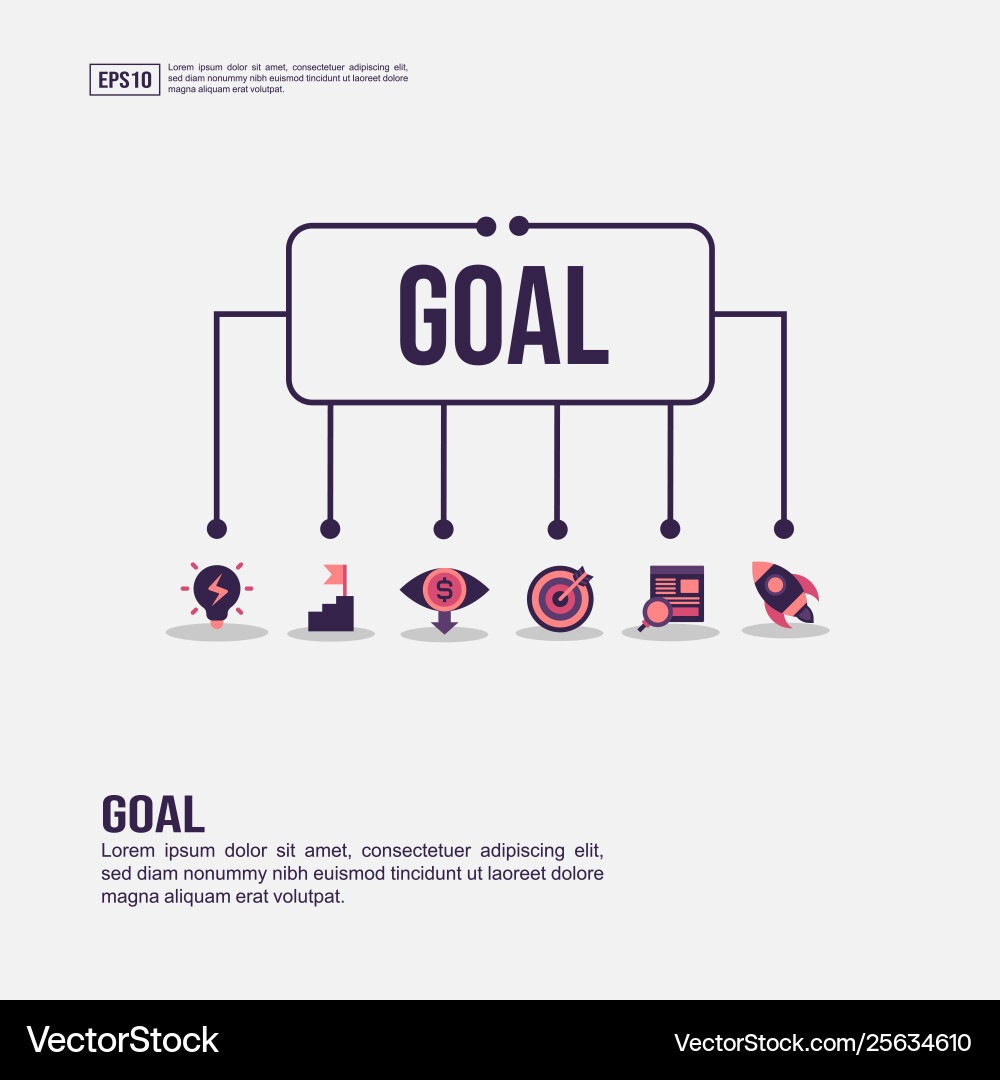 Goal concept for presentation promotion social Vector Image