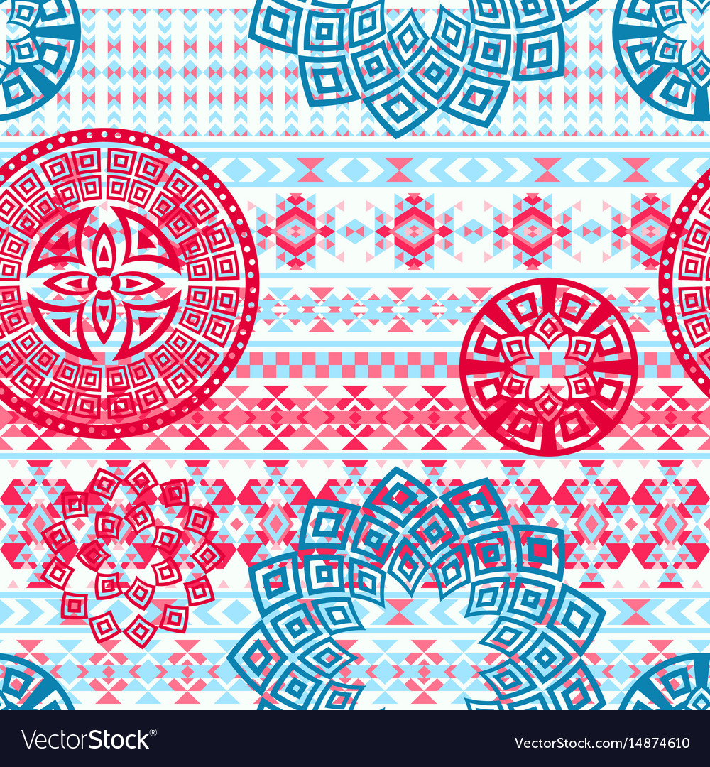 Mandala seamless pattern background Royalty Free Vector
