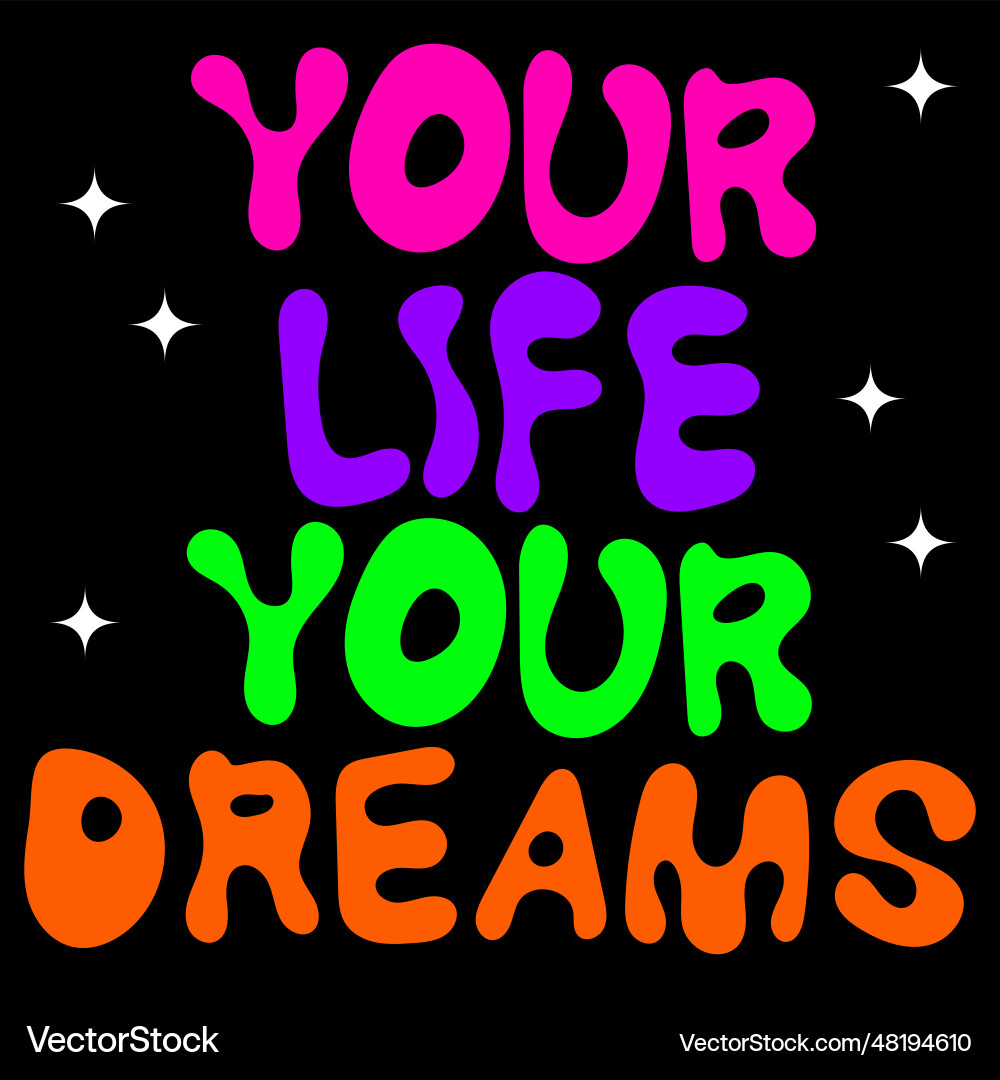 Modern groovy lettering great design for any Vector Image