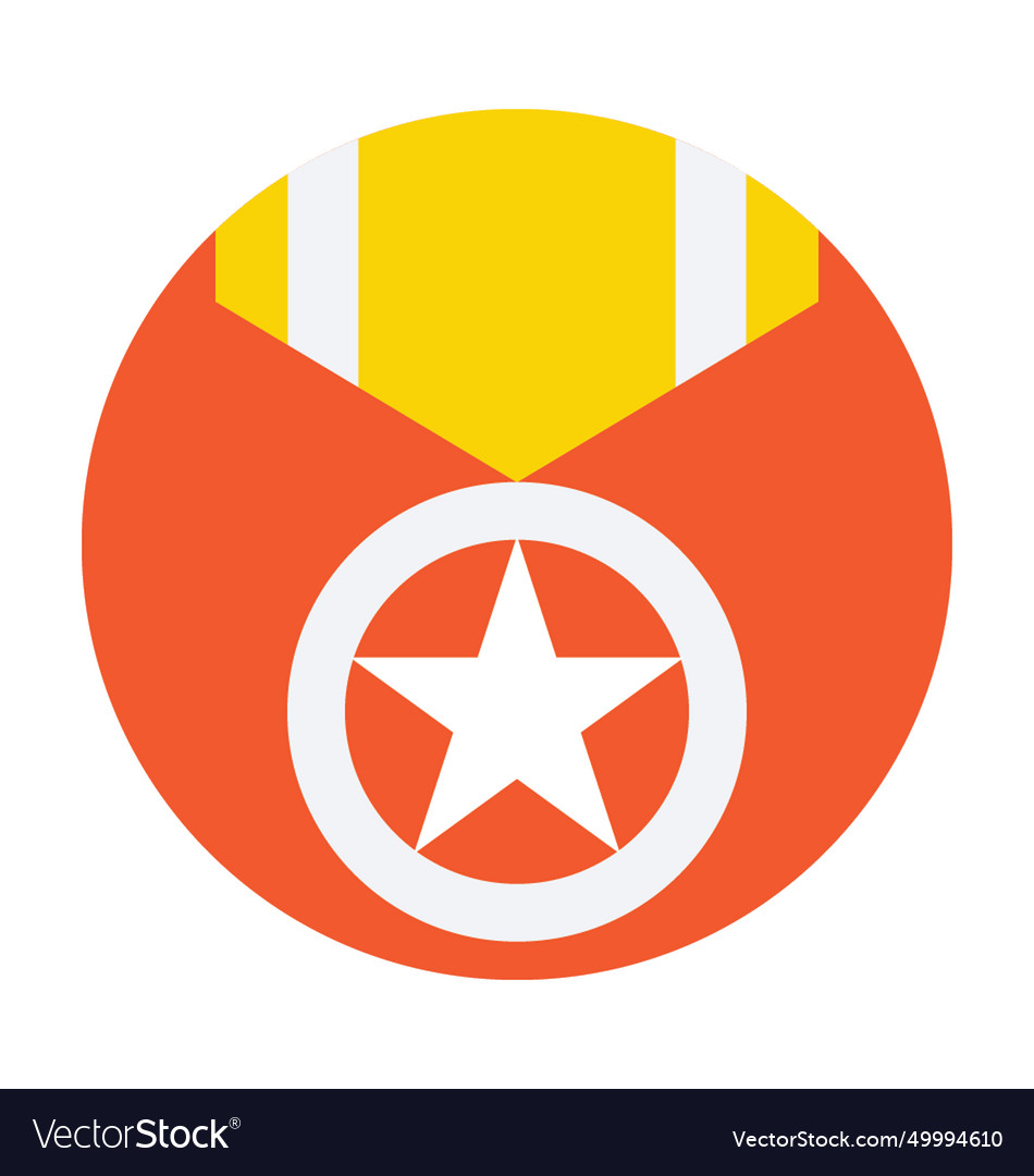 Position Badge Flat Icon Royalty Free Vector Image