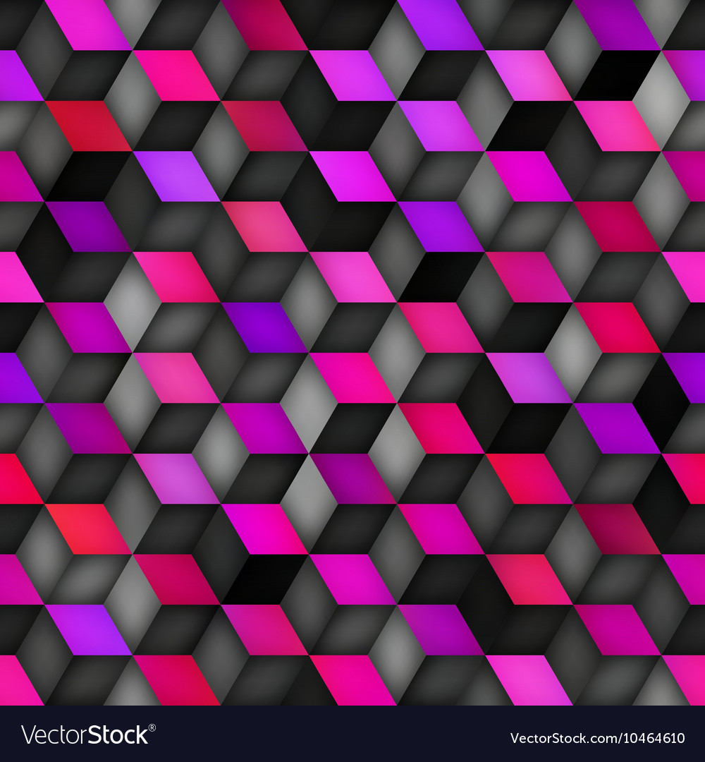 Seamless multicolor gradient cube shape Royalty Free Vector