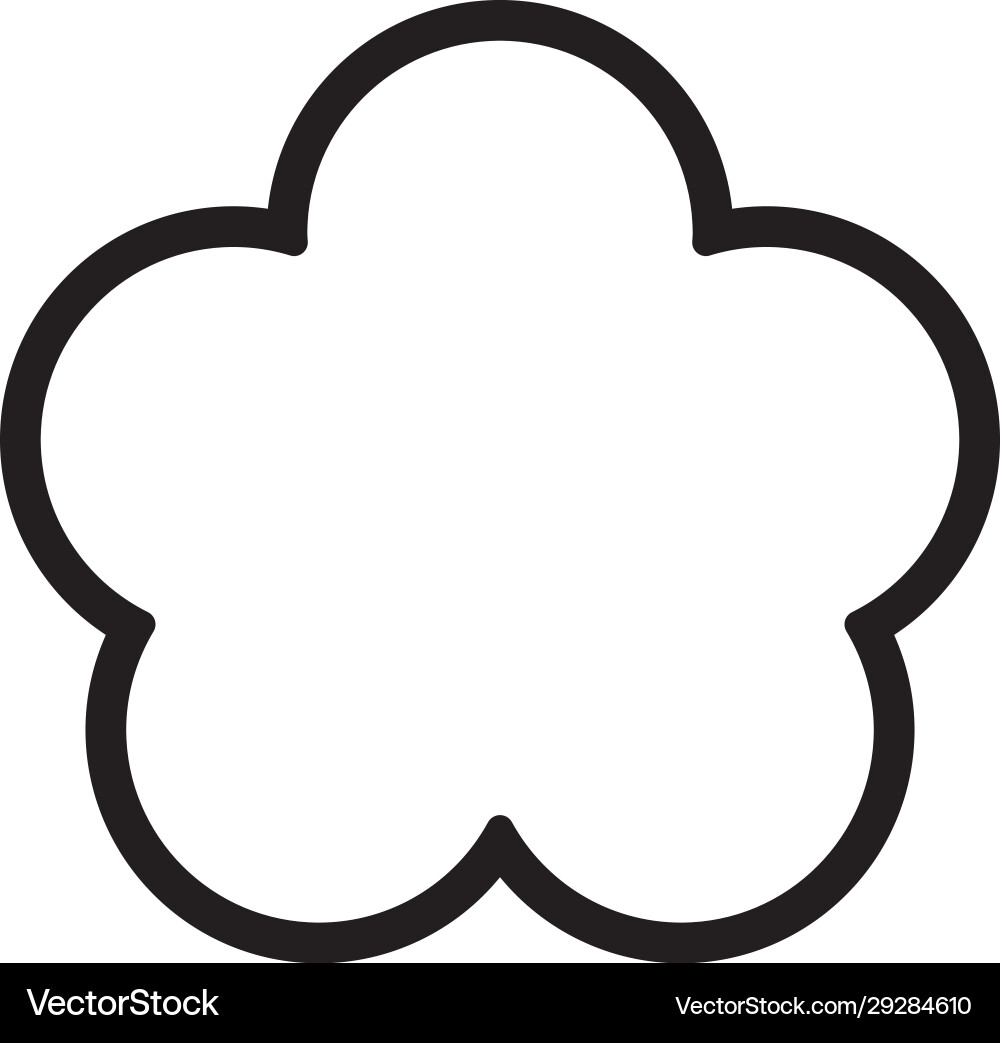Star decoration glowing ornament icon thick line Vector Image