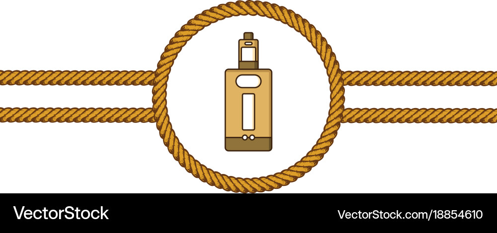 Vaporizer electric cigarette lasso rope Royalty Free Vector